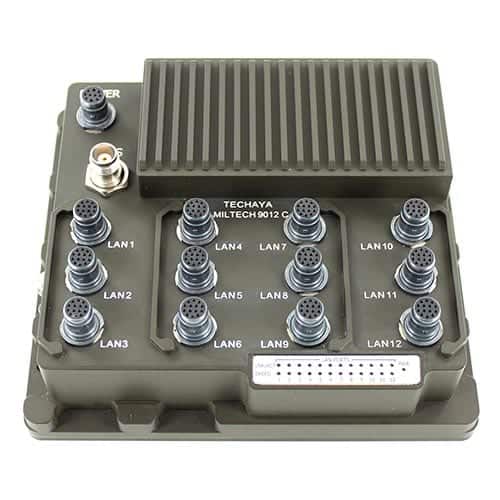 Miltech 9012x Military Gigabit Ethernet Router Unmanned Systems Technology