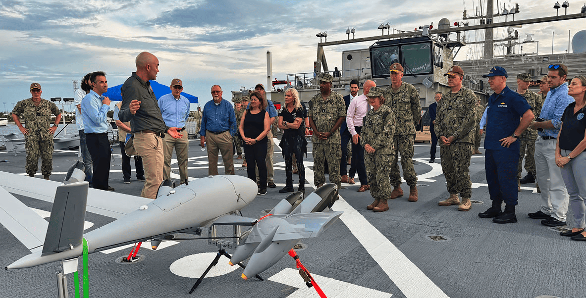 Successful Demonstration of Transwing VTOL UAS Capabilities on Ships at ...