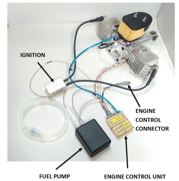 DA 120 EFI MIL SPEC Engine | 121 cc MIL-STD-tested UAV engine with ...